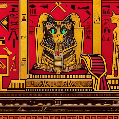 Gato sagrado del antiguo egipto ilustración gatos dibujo gatos imágenes