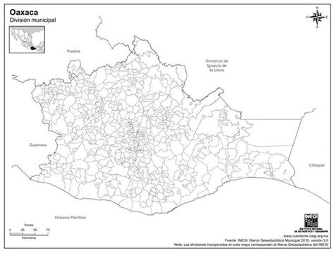 Mapa De Oaxaca Para Colorear