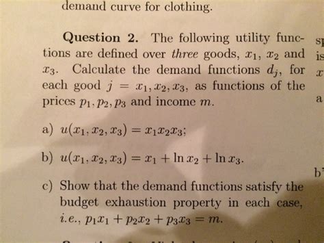 solved the following utility functions are defined over