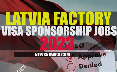 Latvia Factory Visa Sponsorship Jobs