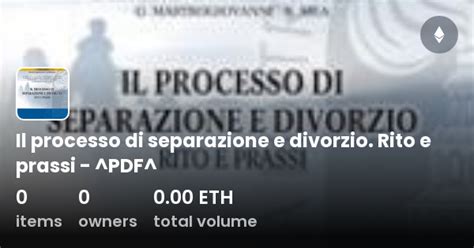 Il Processo Di Separazione E Divorzio Rito E Prassi PDF