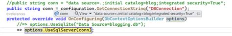 quick way to get connection string from appsettings j