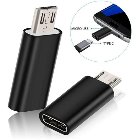Usb Tipo C Hembra A Micro Usb Macho Adaptador Convertidor Conector