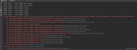 failed to start bean ‘documentationpluginsbootstrapper‘； nested exception is java lang
