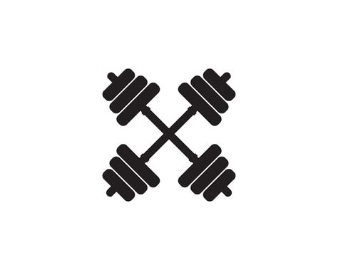 Premium Vector Barbel Dumbbell Gym Icon Logo Template