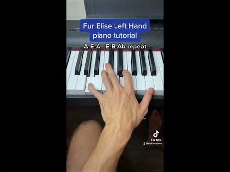 Fur Elise Left Hand Easy Piano Tutorial YouTube