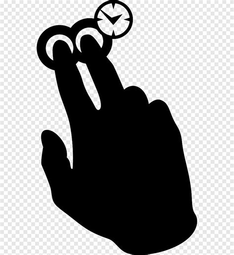Finger Hand Digit Computer Icons Press Gesture Hand Silhouette Png