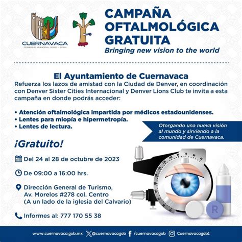 Inicia gobierno de Cuernavaca campaña oftalmológica gratuita El