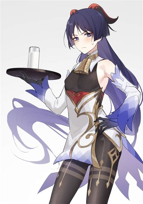 Rule Boy Blush Bodysuit Bell Crossdressing Fake Horns Femboy Ganyu