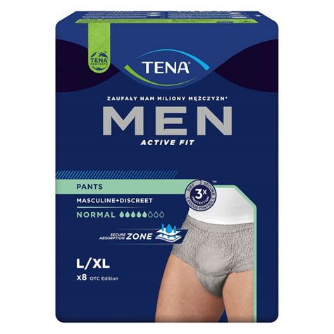TENA Men Pants Normal Grey majtki chłonne rozmiar L XL 8 szt OTC