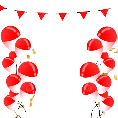 Indonesian Flag PNG Image Indonesian Flag Border With Red And White