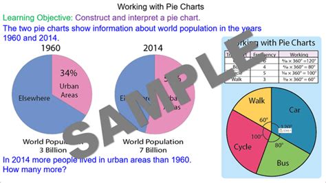 construct and interpret pie charts mr