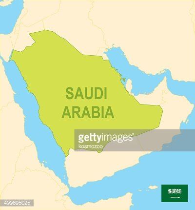 Mapa Detallado De La Arabia Saudita Clipart De Stock Royalty Free
