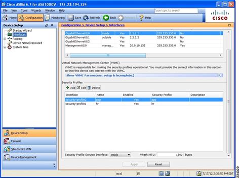 Cisco Asa 1000v Cloud Firewall Getting Started Guide Configuring The Asa 1000v Using Asdm