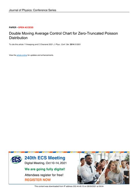 pdf double moving average control chart for zero truncated poisson distribution