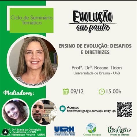 Projeto de extensão promove seminário sobre Ensino de Evolução