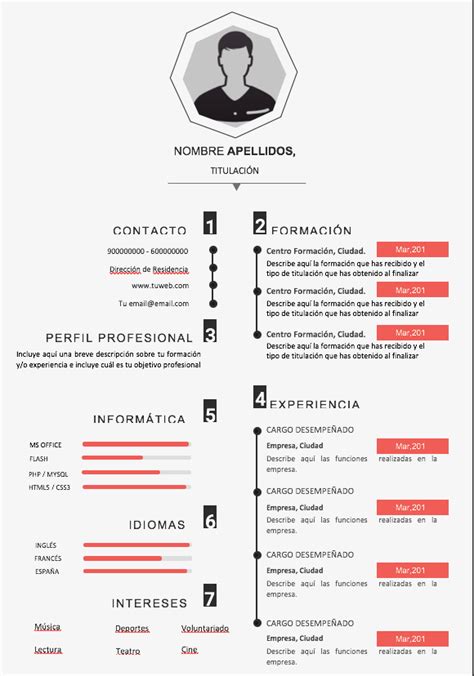 Curriculum Vitae Cronologico DESCARGAR GRATIS