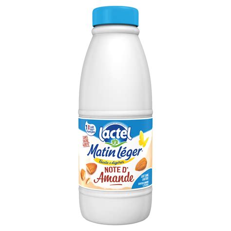 Lait Sans Lactose Note D Amande MATIN LEGER LACTEL La Bouteille De 1L