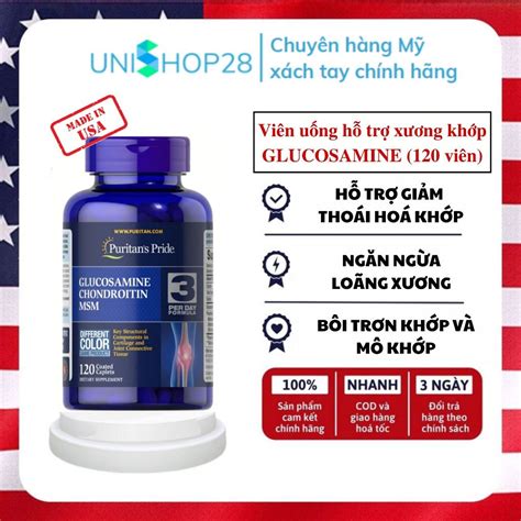 Viên uống hỗ trợ xương khớp GLUCOSAMINE CHONDROITIN MSM 120 viên