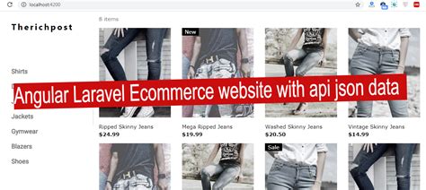 angular 9 10 ecommerce website with laravel api json data therichpost