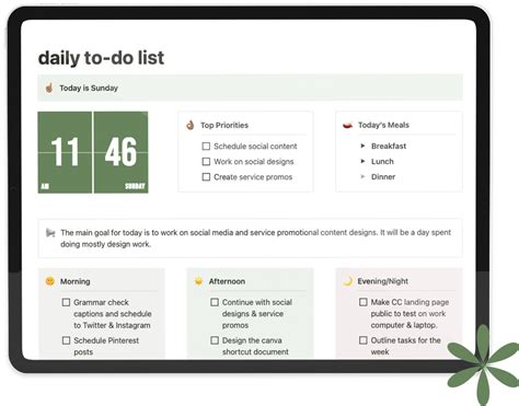 Hello Next Brand Free Notion Daily To Do List