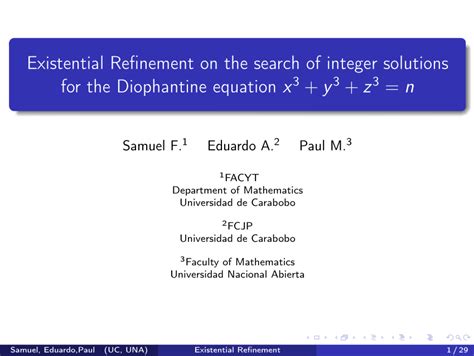 pdf existential refinement on the search of integer solutions for the diophantine equation x 3