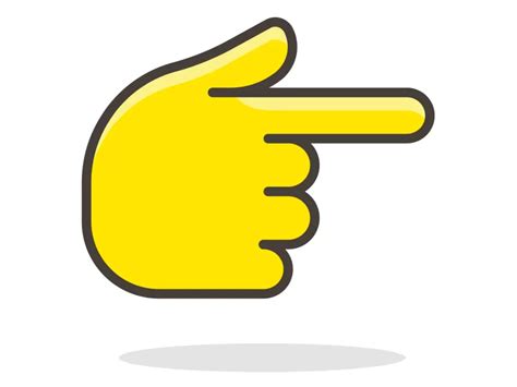 Backhand Index Pointing Right Emoji Icon PNG Vector In SVG PDF AI