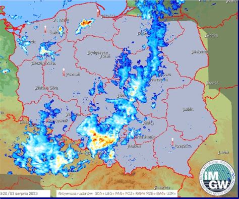 Prognoza pogody na czwartek 3 sierpnia 2023 System frontów nad Polską