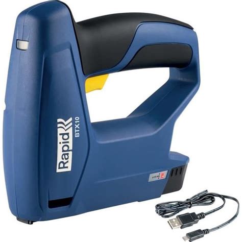 Rapid BTX10 Agrafeuse Électrique Sans Fil pour Agrafes N53 4 10 mm