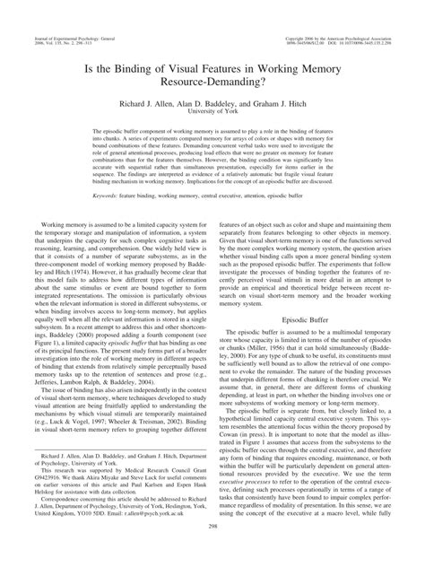 pdf is the binding of visual features in working memory resource demanding