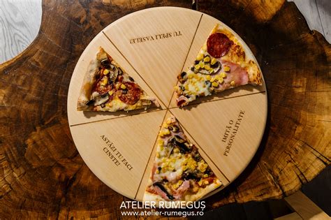 Platou PARTY Pentru Pizza Lemn Fag Atelier Rumegus