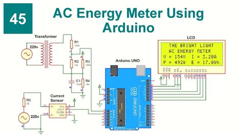 Ac Energy Meter Using Arduino With Code And Circuit Proteus Simulation Youtube