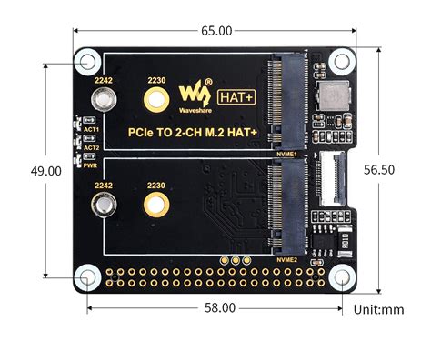 Waveshare Pcie To Ch M Adapter For Raspberry Pi Compatible With
