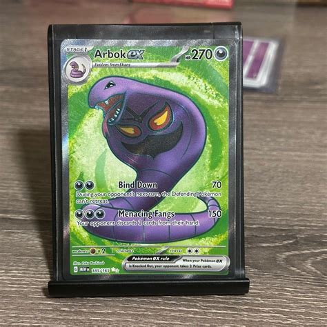 TCG POKEMON Arbok Ex 185 165 Full Art Secret Rare Scarlet