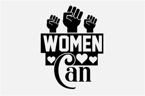 Une Affiche En Noir Et Blanc Qui Dit Que Les Femmes Peuvent Vecteur