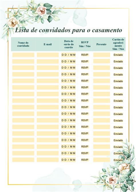 Lista De Casamento Pdf