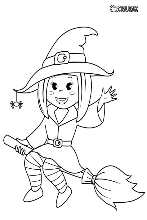Witch Coloring Pages The Daily Coloring
