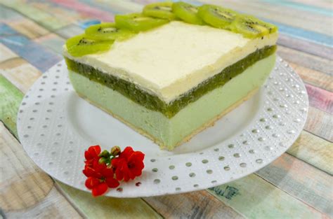 Zielone Ciasto Z Kiwi Bez Pieczenia