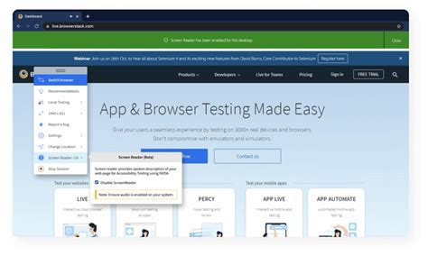 accessibility testing on real browsers and devices browserstack