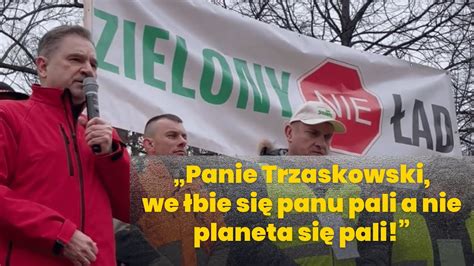 Piotr Duda Precz z zielonym ładem Panie Trzaskowski we łbie się Panu