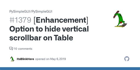 Enhancement Option To Hide Vertical Scrollbar On Table Issue 1379