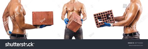 Composite Photo Naked Man Bricks Stock Photo 397155304 Shutterstock