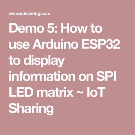 Demo How To Use Arduino Esp To Display Information Nbkomputer