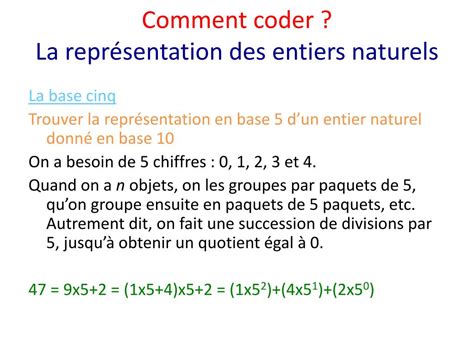 PPT Le Codage Des Nombres En Informatique PowerPoint Presentation