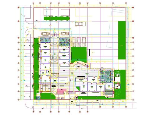 Hospital Ground Floor Working Plan In Dwg File Floor Plan Drawing