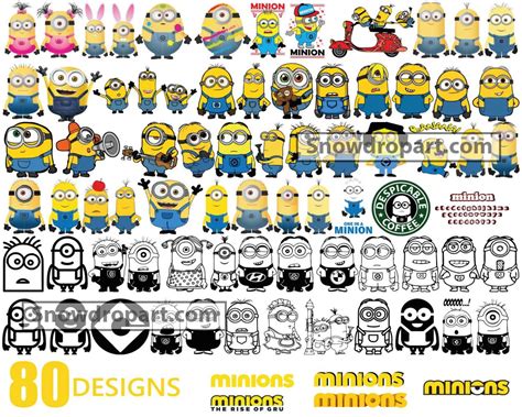 80 Minions Svg Bundle Minions Svg Despicable Me Svg Minions Clipart
