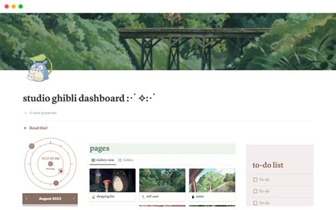 Personal Dashboard Notion Template
