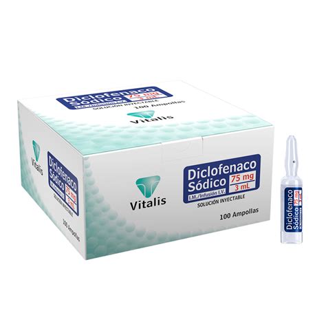 Diclofenaco Sódico 75 mg 3 mL Vitalis