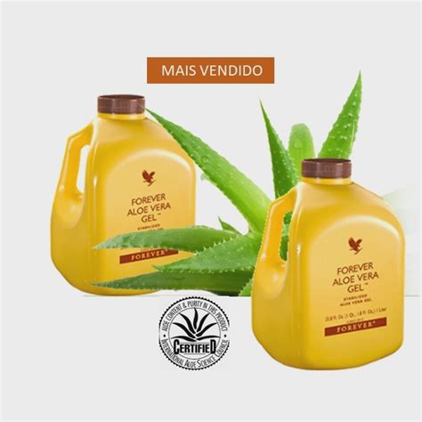 Kit Suco Aloe Vera Gel Forever Babosa Natural Vegano Lt Submarino