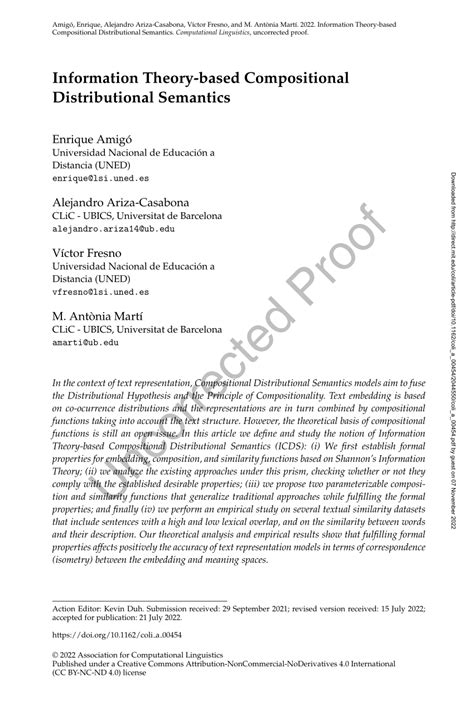 pdf information theory based compositional distributional semantics
